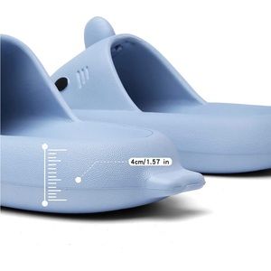 Shoes | Viral Cartoon Light Blue Rubber Shark Slippers | Poshmark